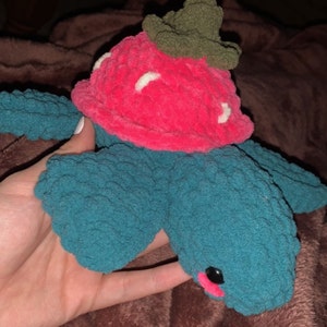 Crochet Mini Strawberry Turtle Pattern PDF Download Beginner Friendly ...