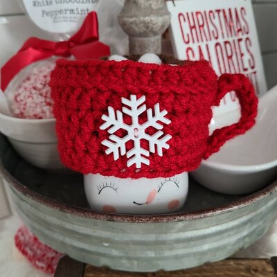 Hot Cocoa Marshmallow Mug Hat Crochet Hat for Marshmallow - Etsy
