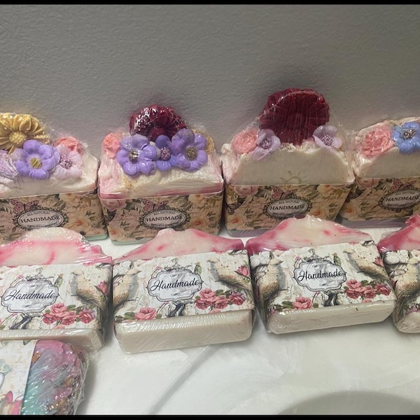 Wildflower Soap Handmade Natural Bars, Floral Scent, 4.5-5 Oz - Etsy