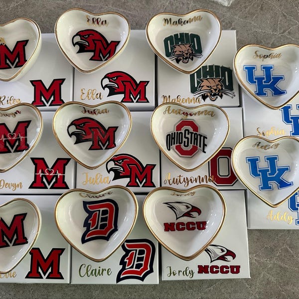 University College Ring Dish Gift Trinket Keepsake Dorm Decor Alumni ...