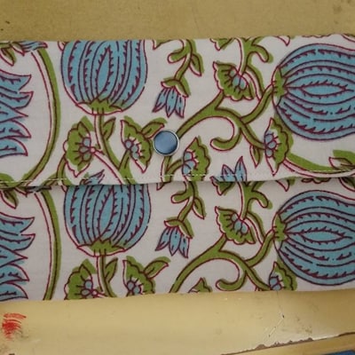 Purple Batik Checkbook Cover, Fabric Checkbook Case, Plum Checkbook ...