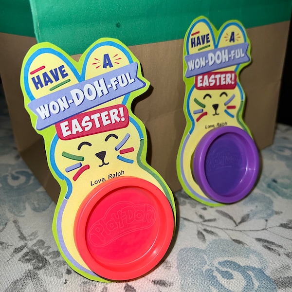 Play Dough Easter Gift, Easter Gift Printable, Easter Gift for Kids ...