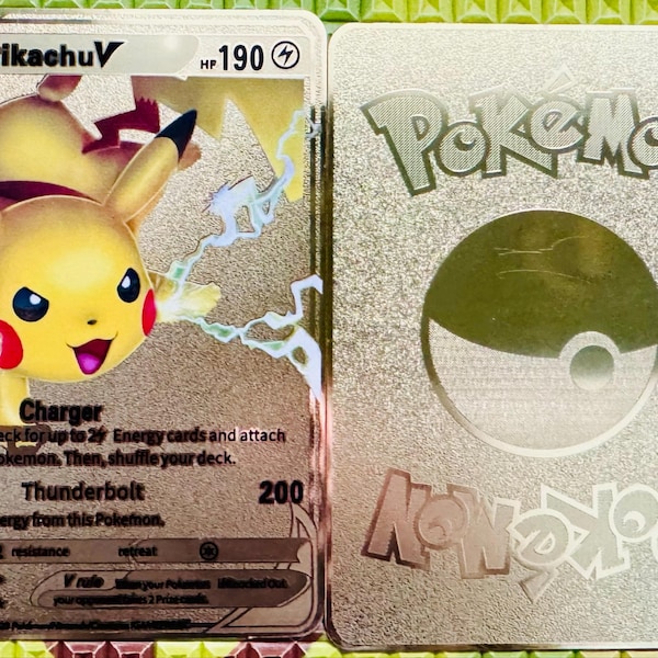 Mona Pika Mona Lisa Pikachu Gold Metal Pokemon Card Leonardo Da Vinci ...