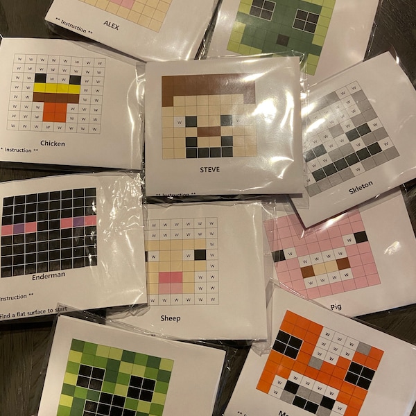 DIY Minecraft PIXEL Mini-block Kits - Make Your Own Minecraft Character ...