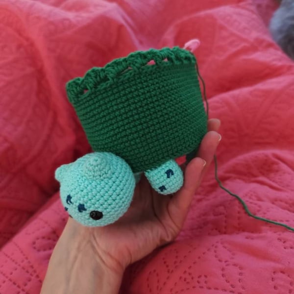 Crochet Pokemon Inspired Onion Frog Amigurumi Pattern: Fun Pouch PDF - Etsy