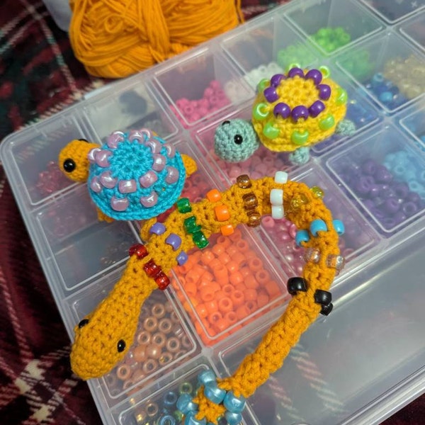 Beaded Fidget Turtle Crochet Pattern | Crochet Fidget Toy | Fidget ...