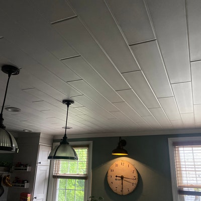 Sample of Styrofoam Ceiling Tile Cover Popcorn Ceiling. Easy DIY ...