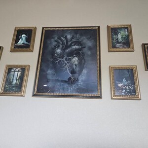 Vintage Style Picture Frame Antique Tin Glossy Embossed Flower Retro ...