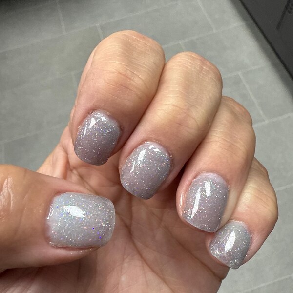 George Glass Wisteria Dip Powder Nails, Acrylic Dip Powder, Winter Nail ...