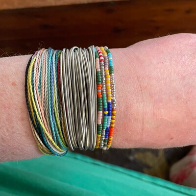 Single Strand Tiny Seed Bead 32 Long Single Strand Necklace ...