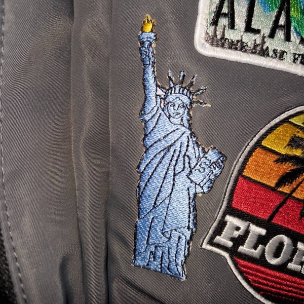 Statue of Liberty Patch, Travel Patch, Cool Patch Embroidered Iron on ...