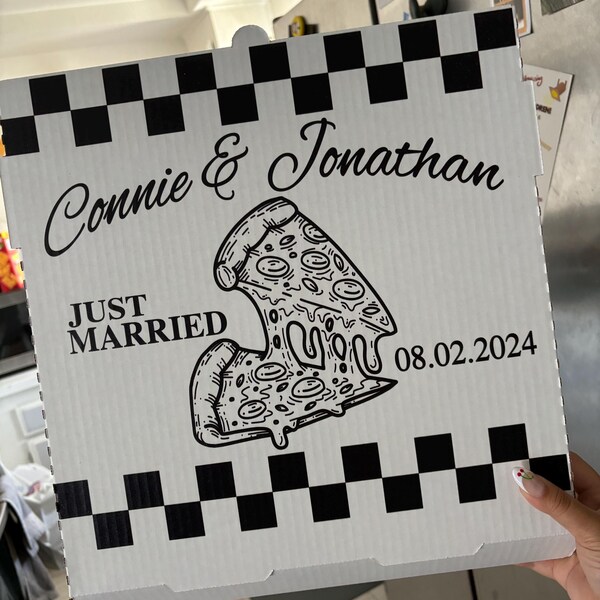 Personalized, Wedding Pizza Box, Pizza Box , After the Wedding, Just ...