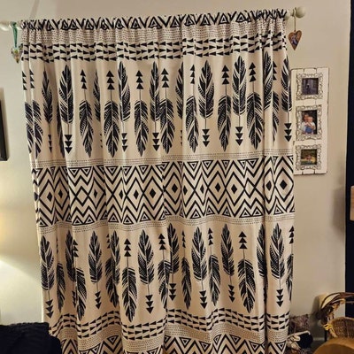Afrocentric Living Room Drapes, African Ethnic Window Covering ...