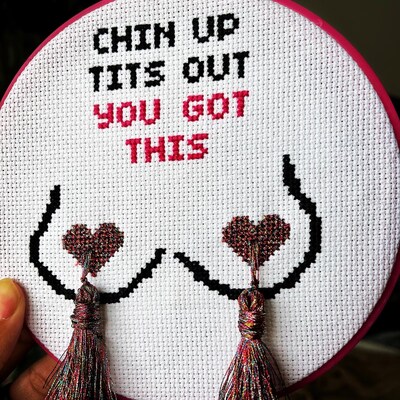 Offensive Rude Flower Cross Stitch - Etsy