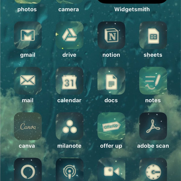 IPhone & iPad Wallpaper Icons Theme Pack iPhone Icons iPad Planner ...