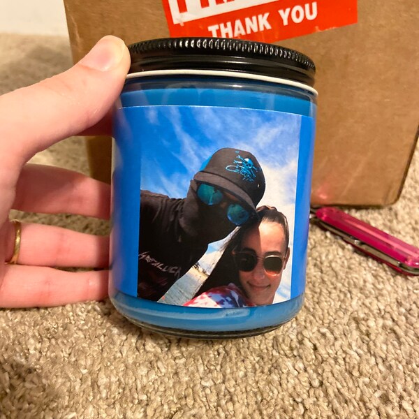 Personalized Photo Candle, Custom Photo Candle, Picture Candle, Add a ...