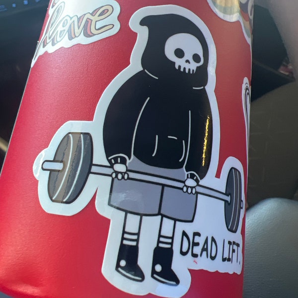 Dead Lift Sticker, Funny Vinyl Sticker, PREMIUM Quality, Laminated ...