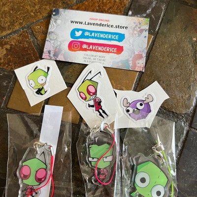 Invader Zim Vinyl Sticker Sheet 11 Tiny Stickers Zim Dib Gaz GIR - Etsy