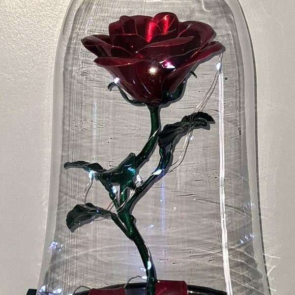 The Enchanted Aluma Rose - Beauty and the Beast Replica With Engravings ...