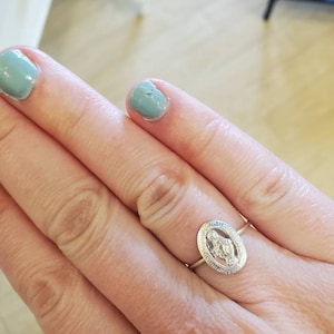 Virgin Mary Ring Religious Jewelry Mary Ring in Gold Filled and ...