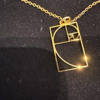 Fibonacci Spiral Necklace | Golden Ratio, Math Science Jewelry, Unique ...
