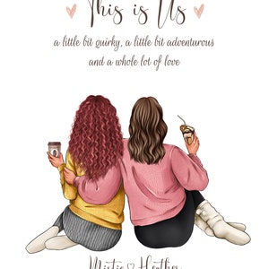 Custom Friend Prints Friends Portrait Illustration - Etsy