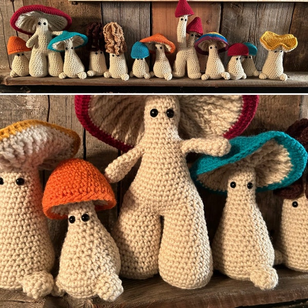 Pride Mushroom Sprite, Crochet Rainbow Flag Mushrooms, Rainbow Mushies ...