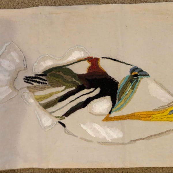 Hand Painted & Embroidered Butterfly Cushion Cover. Artistic Unique ...