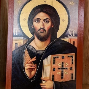 Metamorphosis Jesus Christ Icon, Handmade Greek Orthodox Icon of the ...