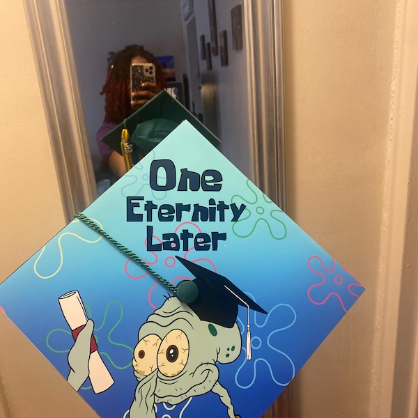 Squidward Printed Graduation Topper - Etsy