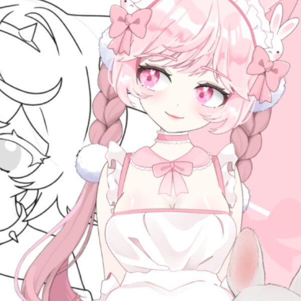 Vtuber Asset Rigged Pom Braid - Etsy