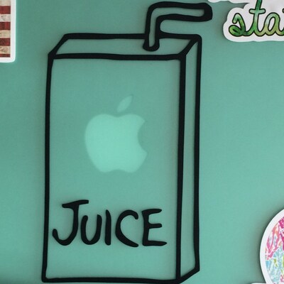 MacBook Sticker Decal Apple Juice Box Funny Car Truck Sticker Cute ...