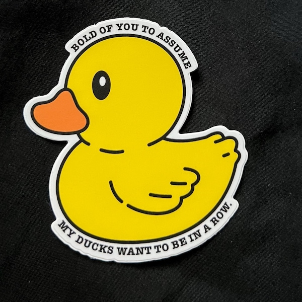 Rubber Duck Sticker, Ducks in a Row, Cute Duck Sticker, Mental Health ...