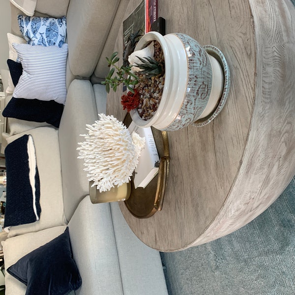 Beach Decor Table Coral - Coral - Seashells- Beach Decor - Coastal Home ...