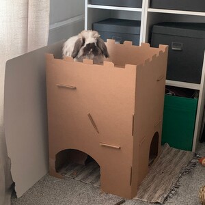 The Castle Corrugated Cardboard Castle for Bunny Rabbits & - Etsy UK