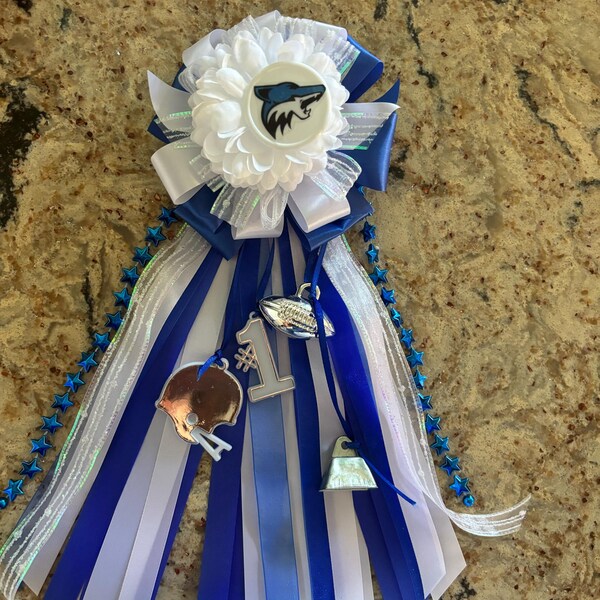 Mini Blank 12 Inch Texas Mum Pin-on Corsage, Homecoming Mum, Event Mum ...