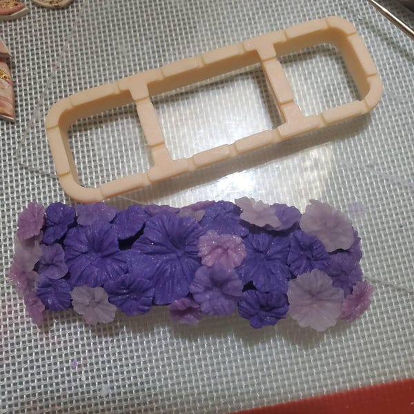 Flower Borders Floral Clay Transfer Sheet, Water Soluble Transfer Paper ...