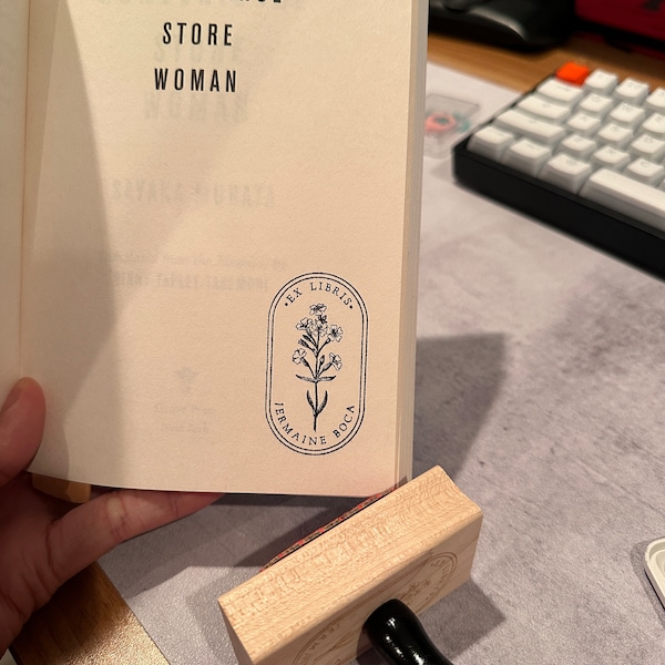 Vintage Floral Library Stamp or Book Stamp, From the Library of ...