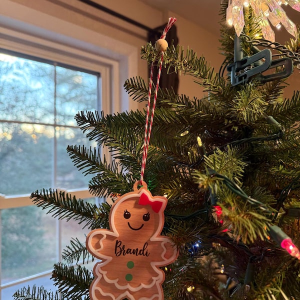 Personalized Gingerbread Christmas Ornament, 3D Customized Cookie ...