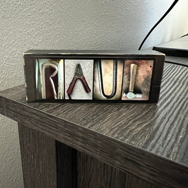 Custom Last Name Sign, Photo Letters Art, Personalized Home Decor, Last ...