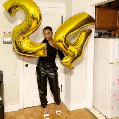 Number 24 GIANT Gold Balloons 24th Birthday Balloons - Etsy