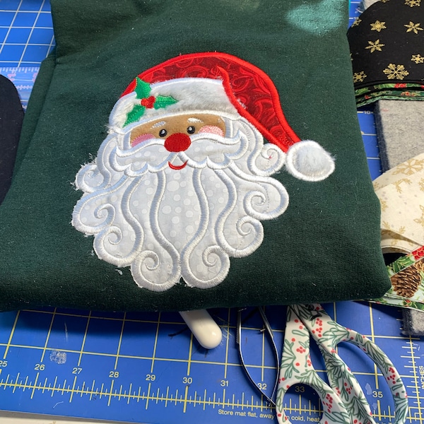 Santa Claus Applique Design - Christmas Applique Embroidery Designs for ...