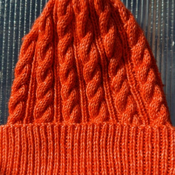 Digital PDF Knit Pattern: Easy Knit Ribbed Hat Pattern for Adult Men ...