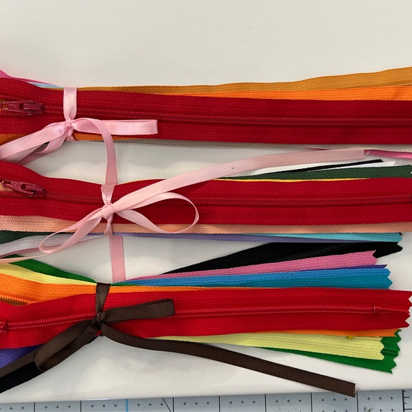 Your Choice of 10 9 Inch YKK Zippers Mix and Match- Choose From 65 ...