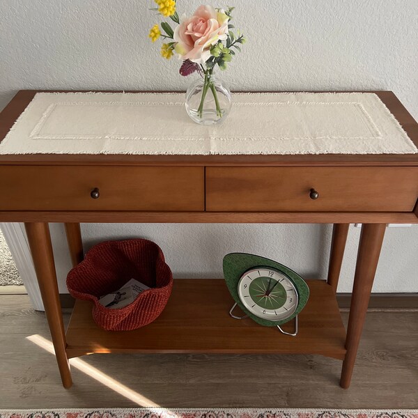 Rustic Table Runner|frayed Edges|small Handmade Farmhouse Table Runner ...