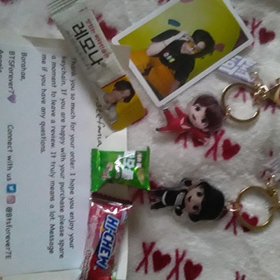 BTS Tinytan MIC Drop Keychain With Customized Pompom Option - Etsy