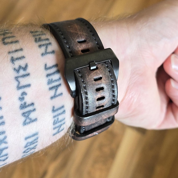 Bell and Ross Watch Strap Black Series Handmade Leather Straps - Etsy