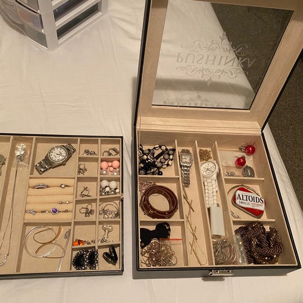 Jewelry Box Organizer - Jewelry Case Leather - Jewelry Box With Key ...