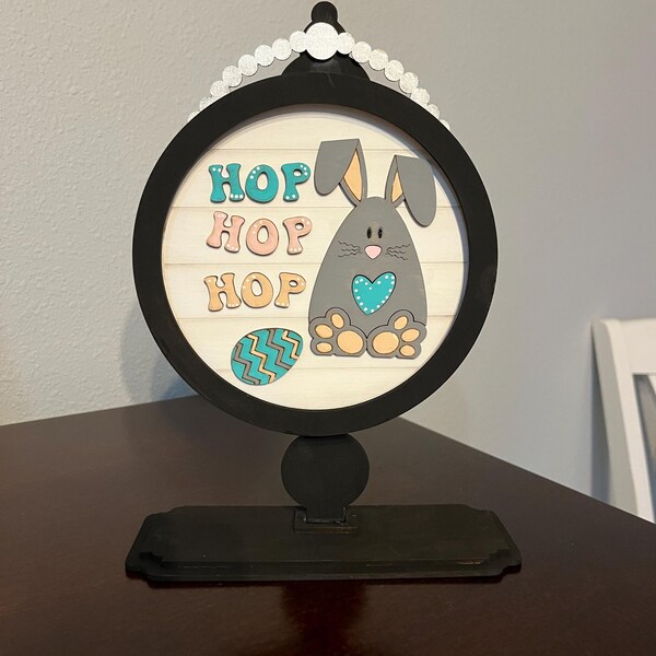 ADD ON Tabletop Farmhouse Drop in Interchangeable Insert, Bunny, Easter Interchangeable Sign ...
