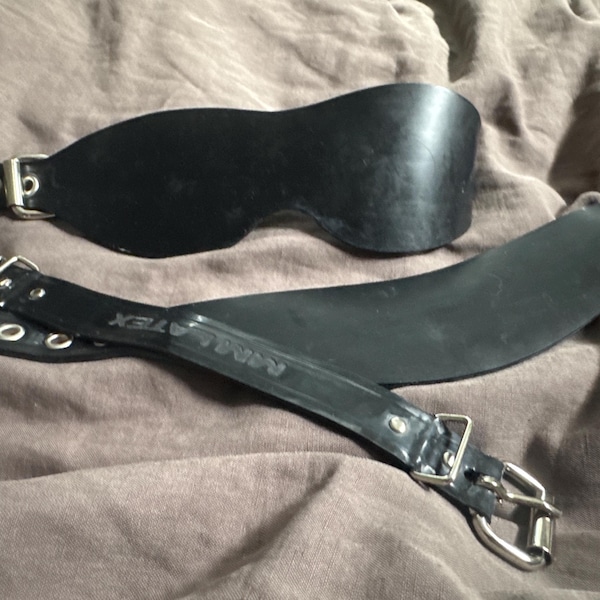Custom Made Heavy Rubber Thigh Garters/harness With Rivets, Black Vegan ...